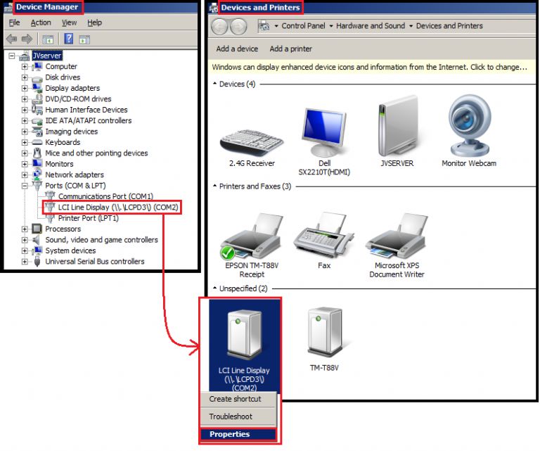 3.7. How to Setup Pole Display / Customer Display VFD? – SambaPOS Knowledgebase