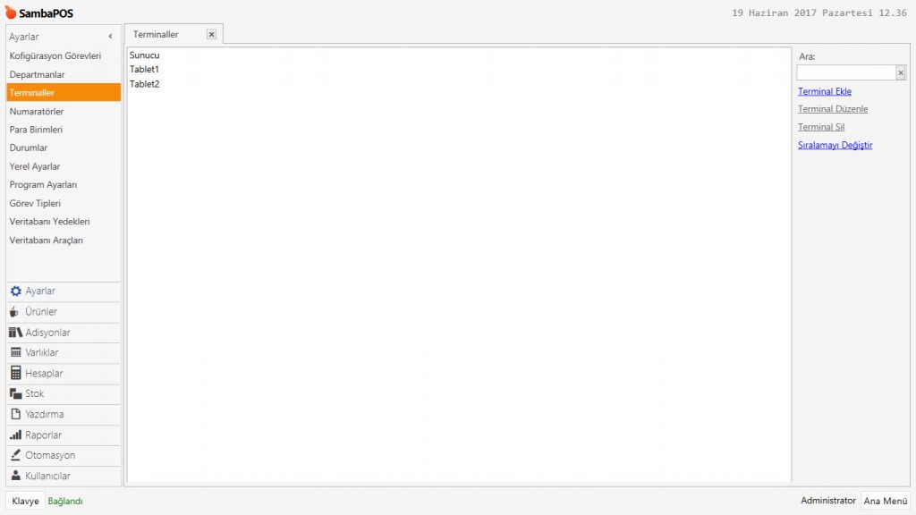 Terminal – SambaPOS Knowledgebase