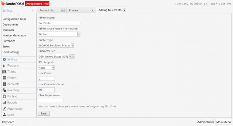 2.2.1. SambaPOS V5 Quick Setup – SambaPOS Knowledgebase