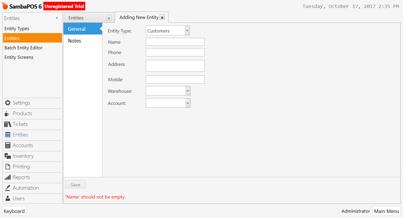 2.2.1. SambaPOS V5 Quick Setup – SambaPOS Knowledgebase