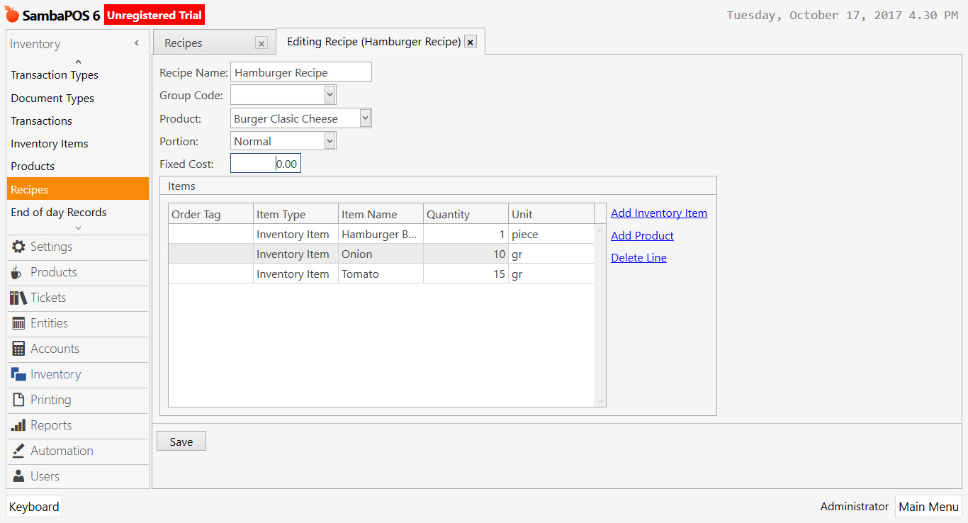 2.2.1. SambaPOS V5 Quick Setup – SambaPOS Knowledgebase