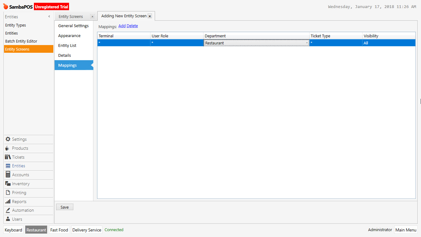 2.2.6. How to Create Delivery Department? – SambaPOS Knowledgebase