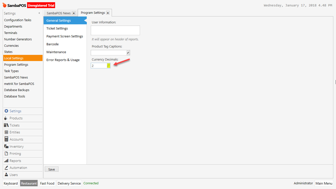 2.2.7. Database Upgrading from SambaPOS V3 and/or V4 to V5 – SambaPOS ...