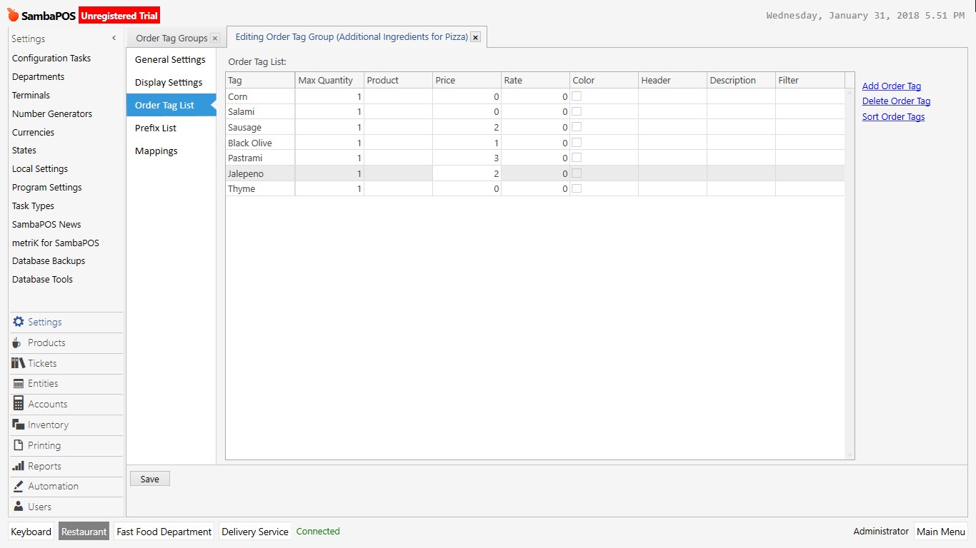 2.3.5.d. How to Add Prefix for Order Tags? – SambaPOS Knowledgebase