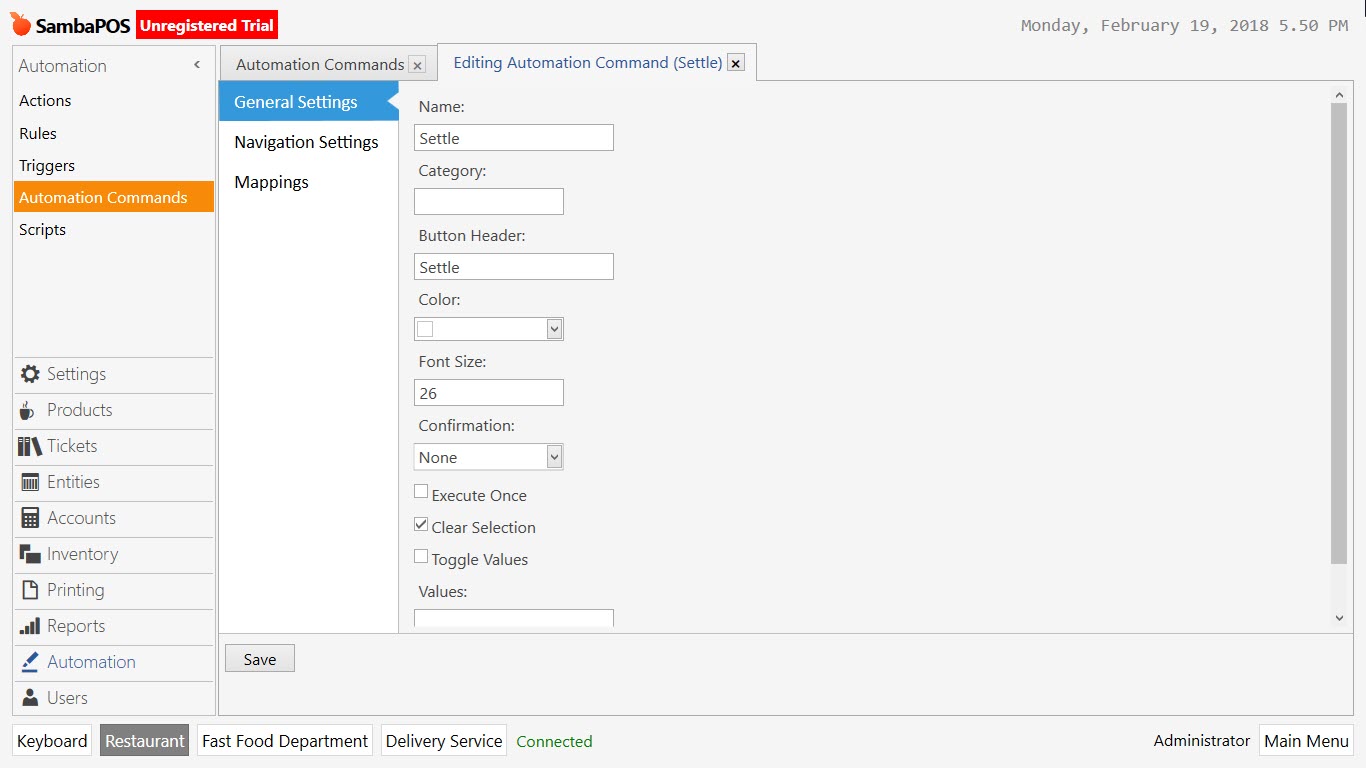 2316a How To Edit Automation Commands Sambapos Knowledgebase