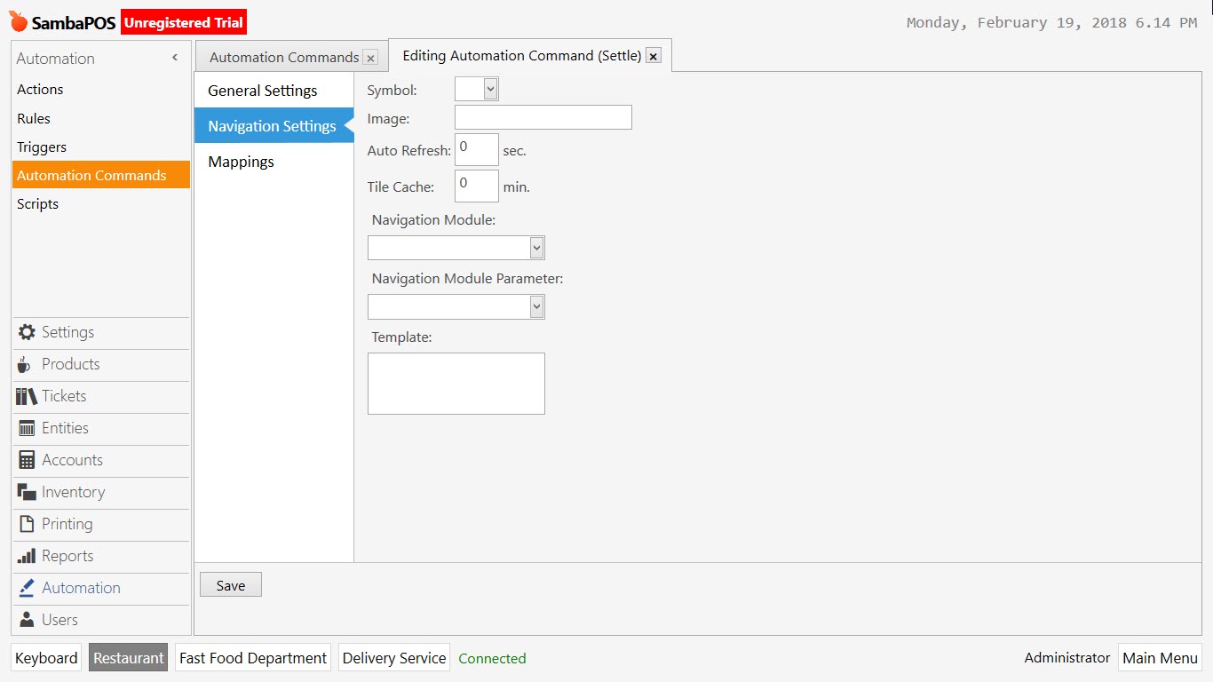 2.3.16.a. How to Edit Automation Commands? – SambaPOS Knowledgebase