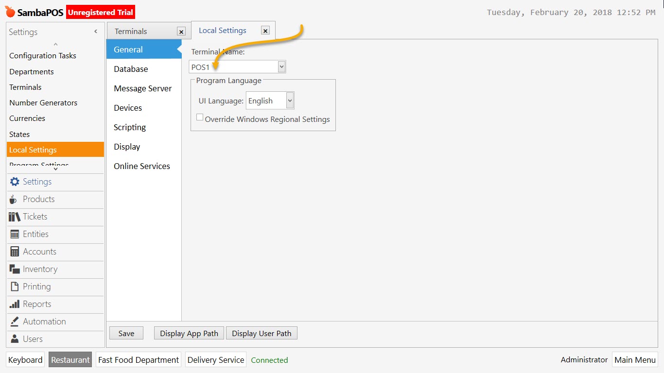 2.3.19. How to Auto Logout on Terminals? – SambaPOS Knowledgebase