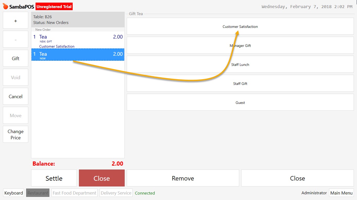 2.3.8.b. How to Add Automatic Gift Product? – SambaPOS Knowledgebase