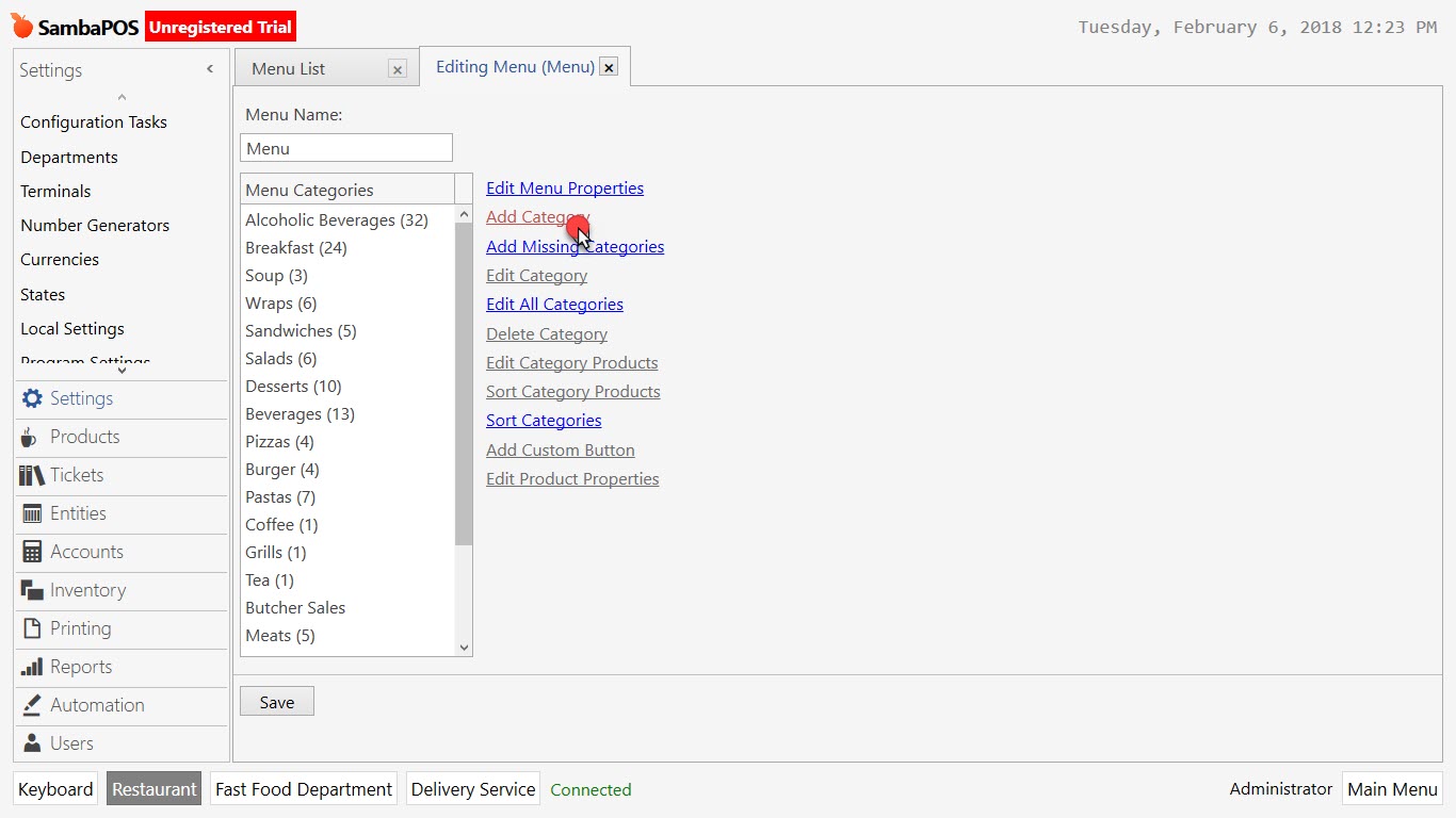 2.3.8.a. How to Design Detailed Menu? – SambaPOS Knowledgebase