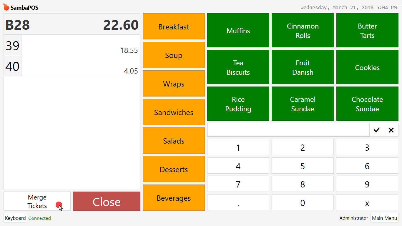 5.1.3.d. How to Add New Ticket to Table? – SambaPOS Knowledgebase