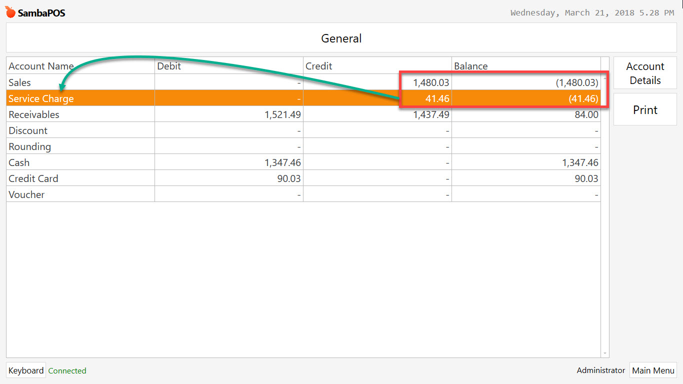 5.1.4.a. How to Add Service Charge to Ticket? – SambaPOS Knowledgebase