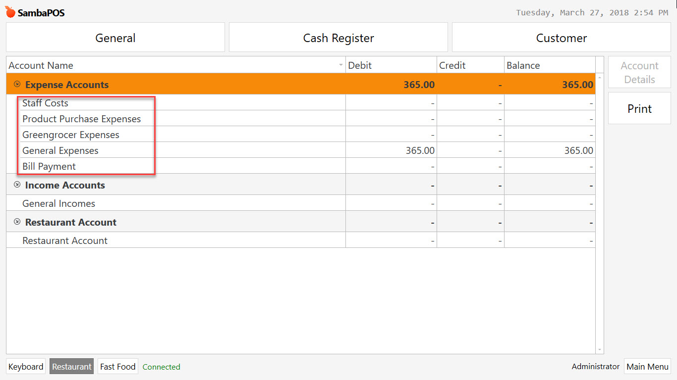 5.4.8.b. How to Use Cash Register? – SambaPOS Knowledgebase