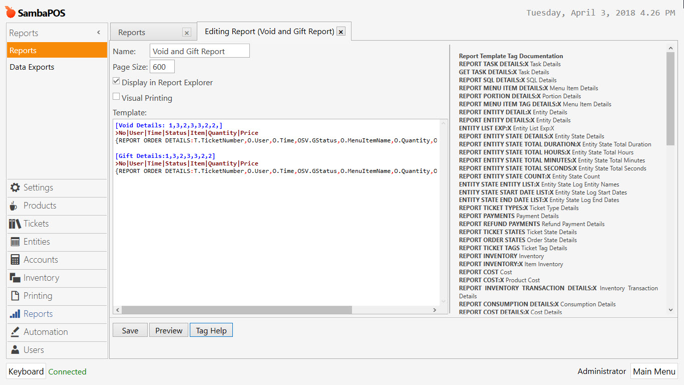 9 3 How To Create Void And T Report Sambapos Knowledgebase