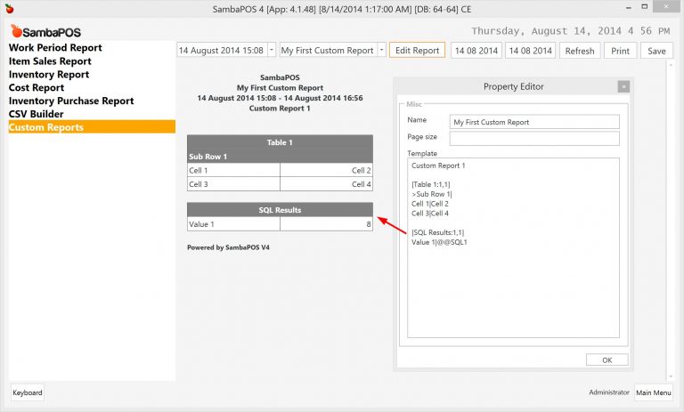 9.1.2. Creating Custom Reports with SQL – SambaPOS Knowledgebase