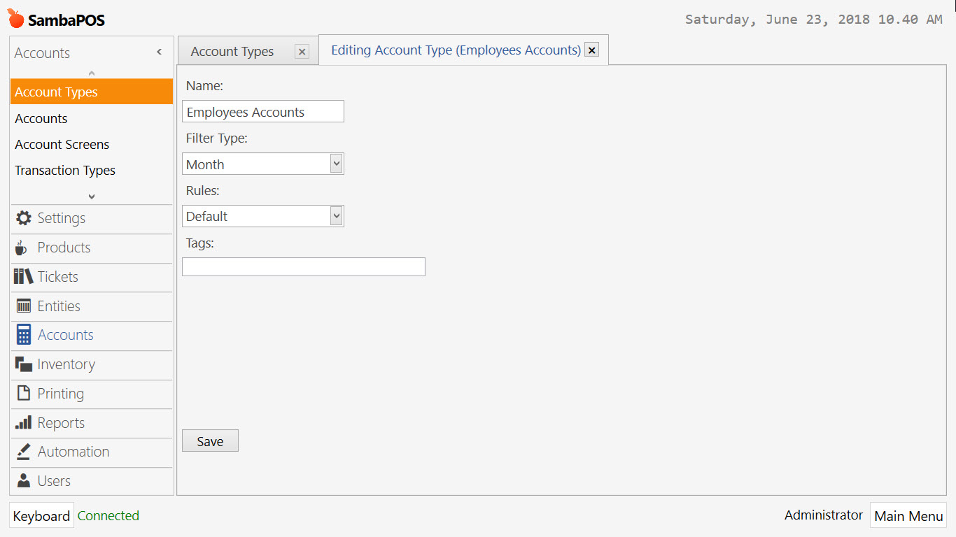 4.14. How to Set Time Clock Implementation? – SambaPOS Knowledgebase