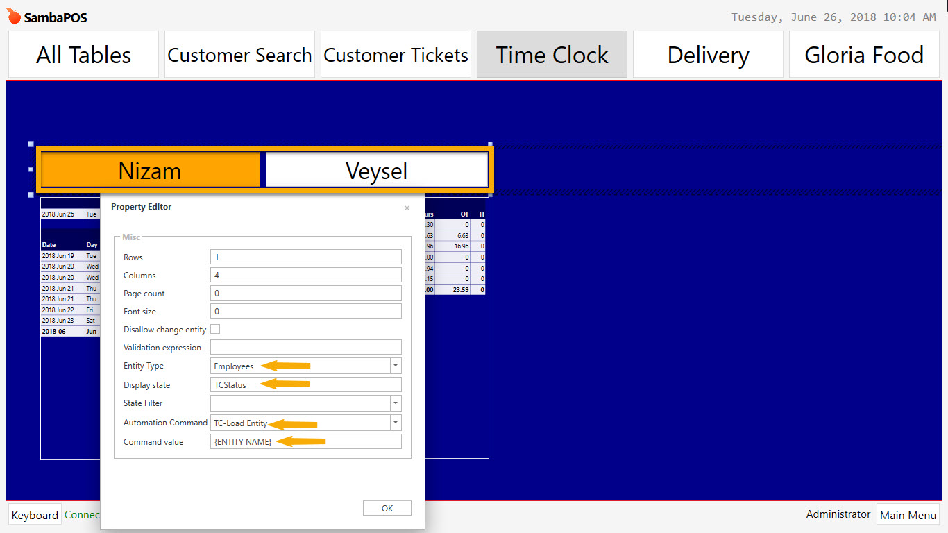4.14. How to Set Time Clock Implementation? – SambaPOS Knowledgebase