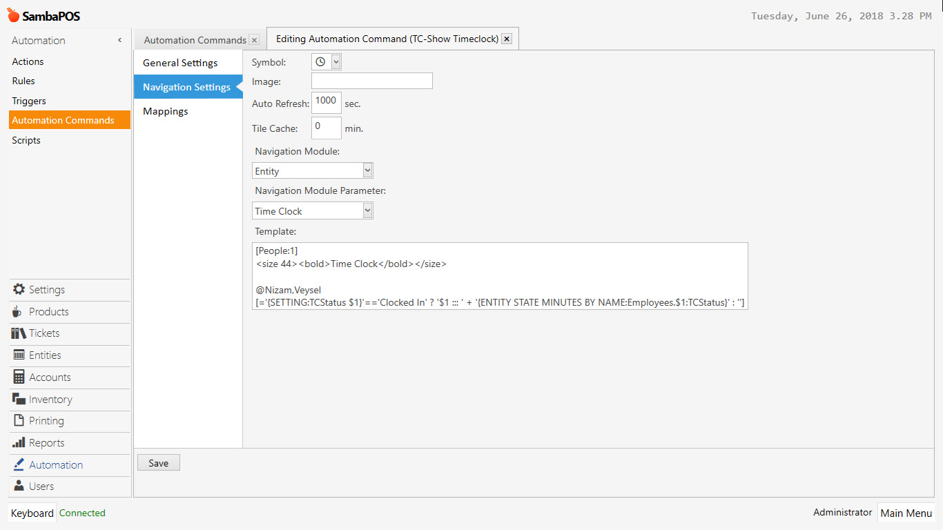 4.14. How to Set Time Clock Implementation? – SambaPOS Knowledgebase