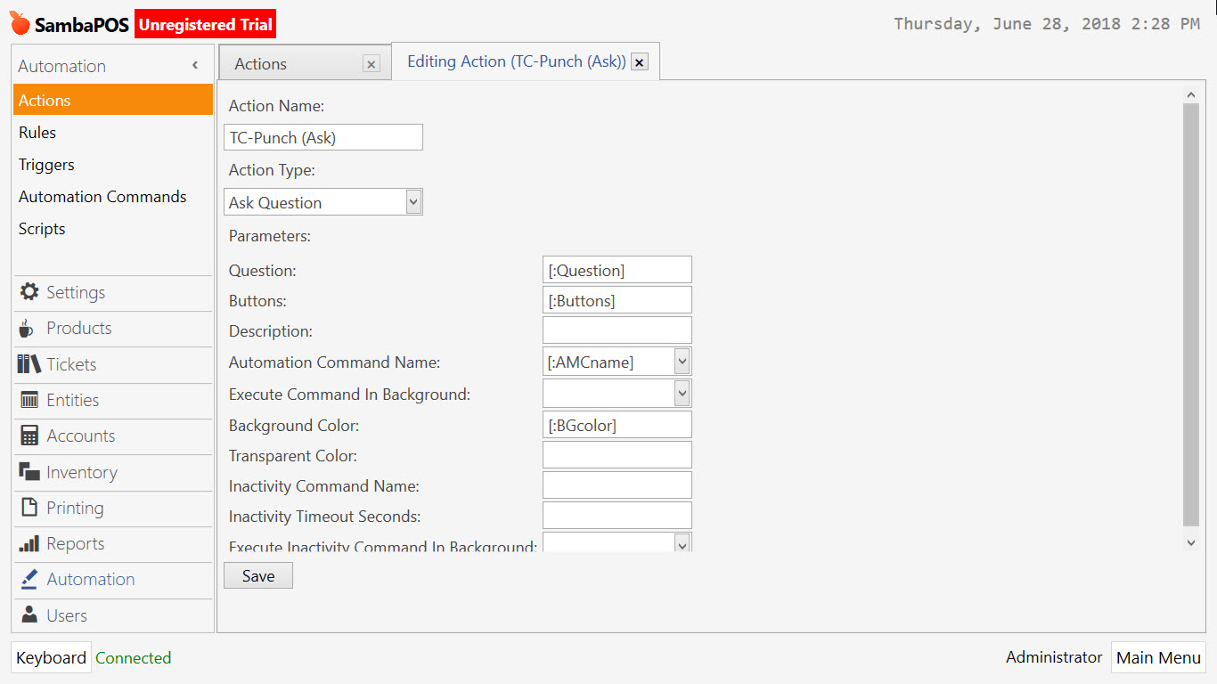 4.14. How to Set Time Clock Implementation? – SambaPOS Knowledgebase