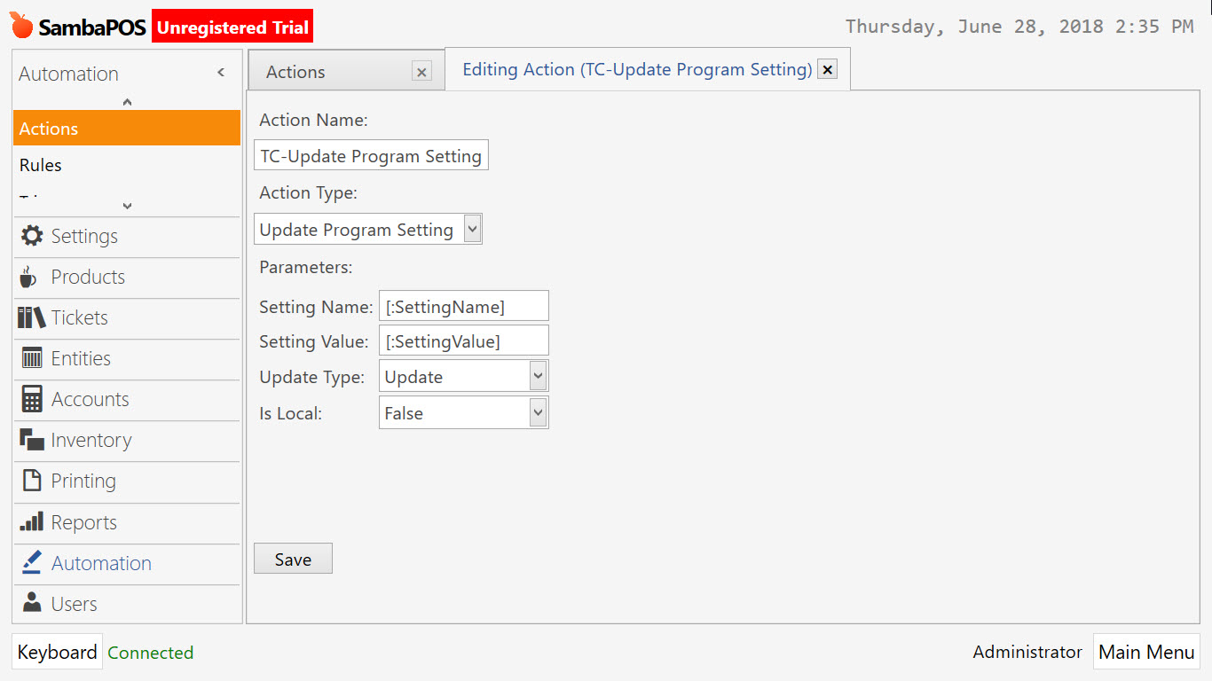 4.14. How to Set Time Clock Implementation? – SambaPOS Knowledgebase
