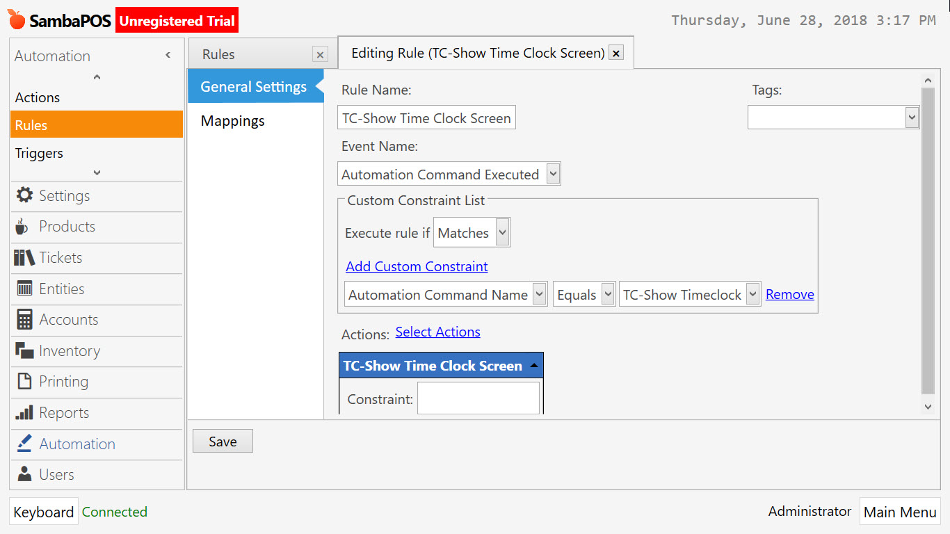 4.14. How to Set Time Clock Implementation? – SambaPOS Knowledgebase