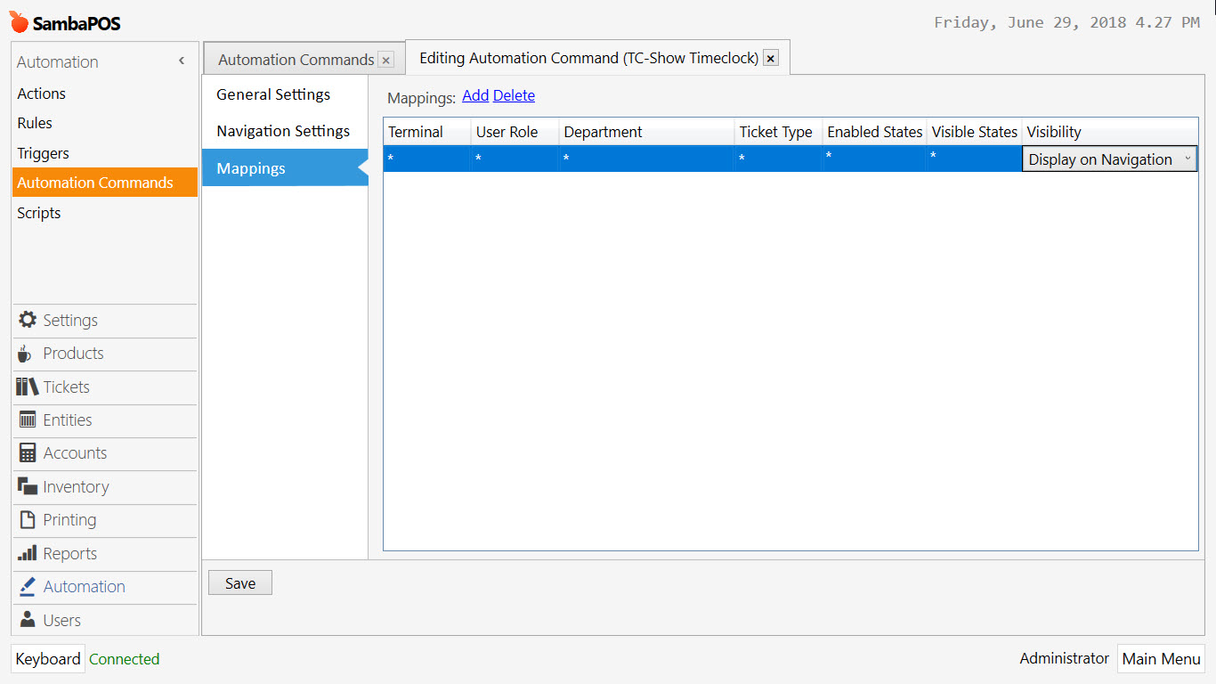 4.14. How to Set Time Clock Implementation? – SambaPOS Knowledgebase