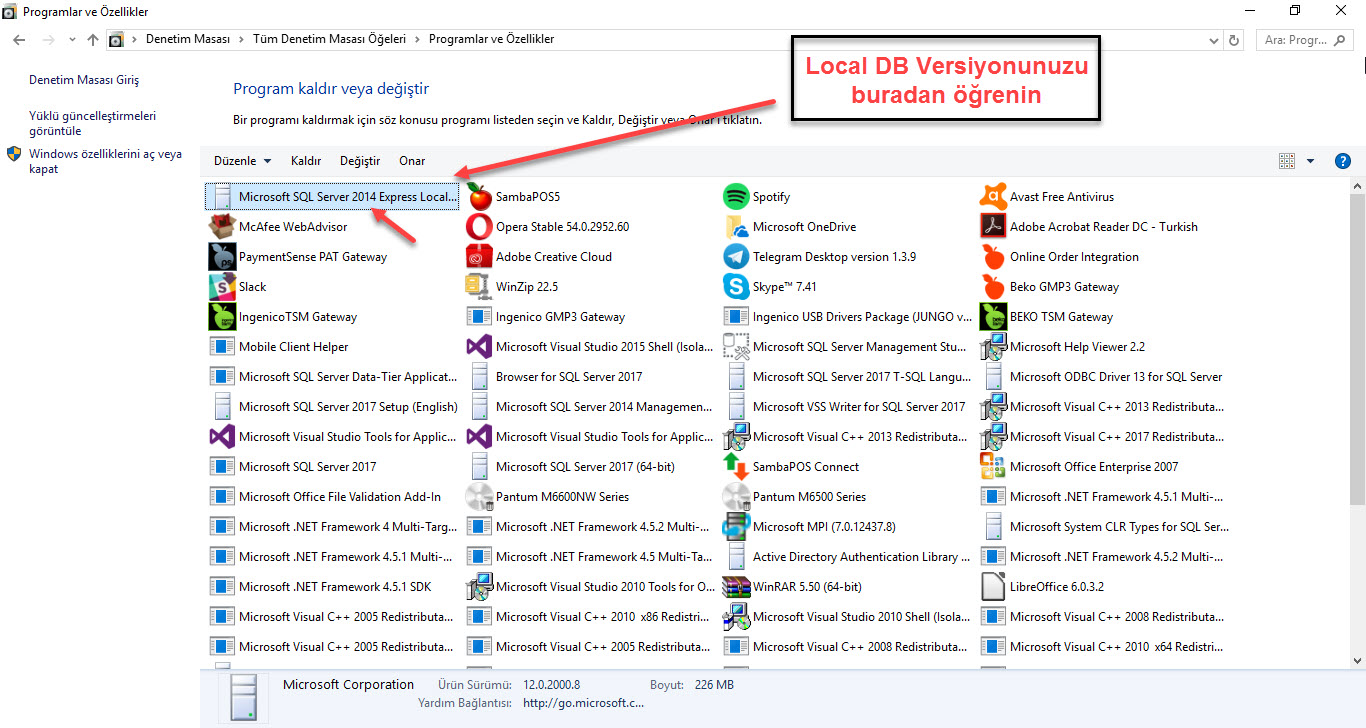 2.1.3.b. Local DB’deki Verileri SQL’deki Veritabanına Aktarma – SambaPOS Knowledgebase