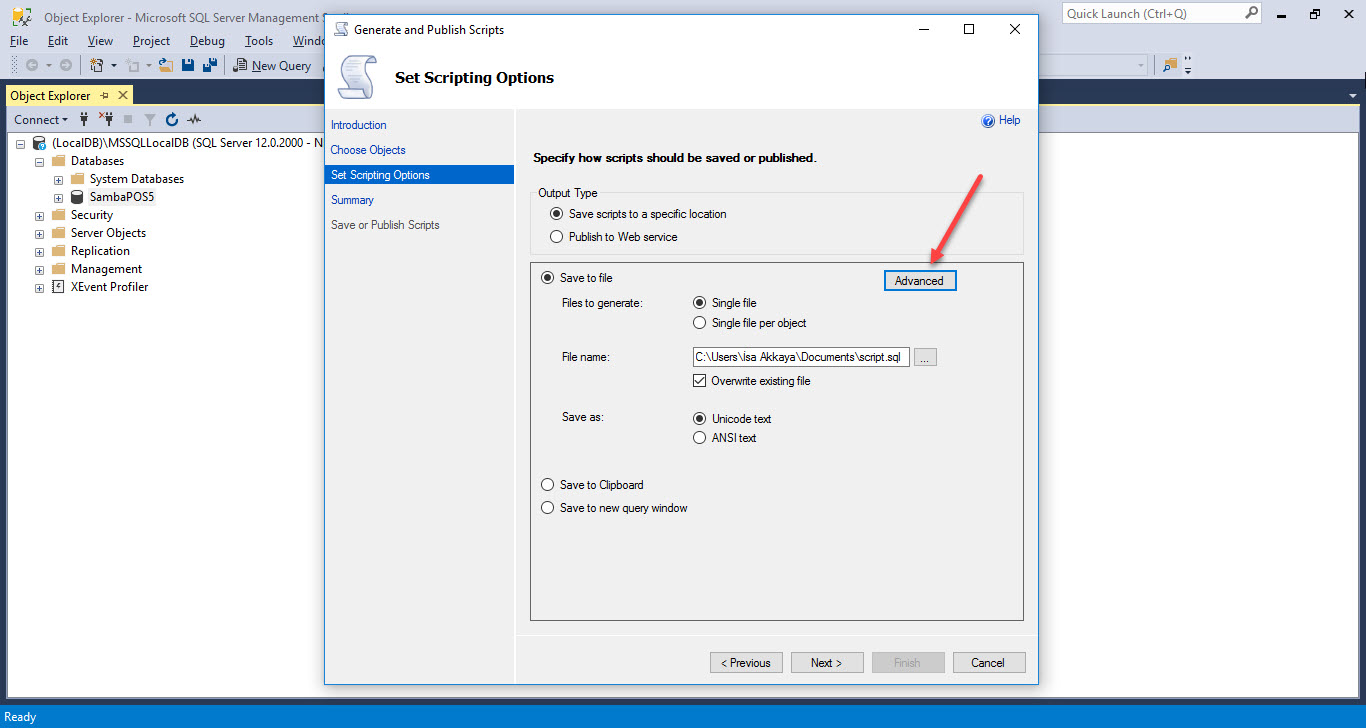 213b Transferring Data From Local Db To Sql Database Sambapos Knowledgebase