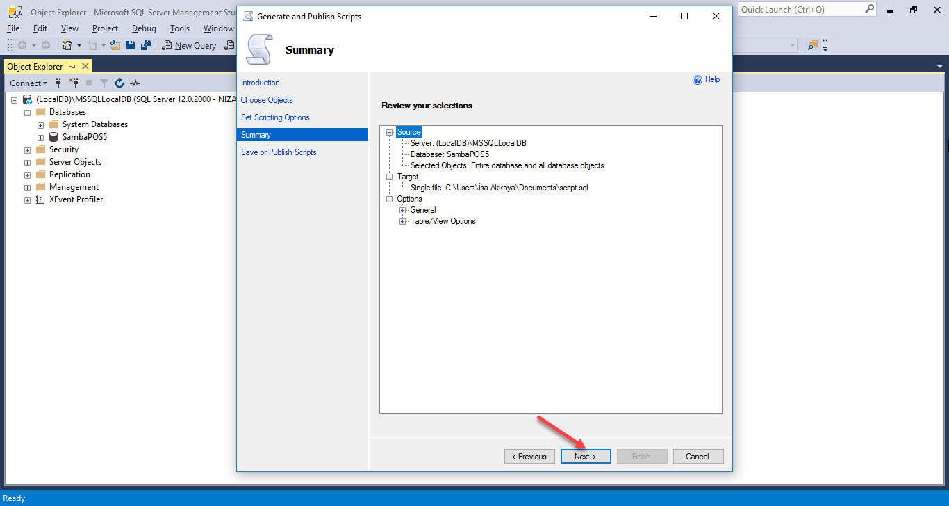 213b Transferring Data From Local Db To Sql Database Sambapos Knowledgebase
