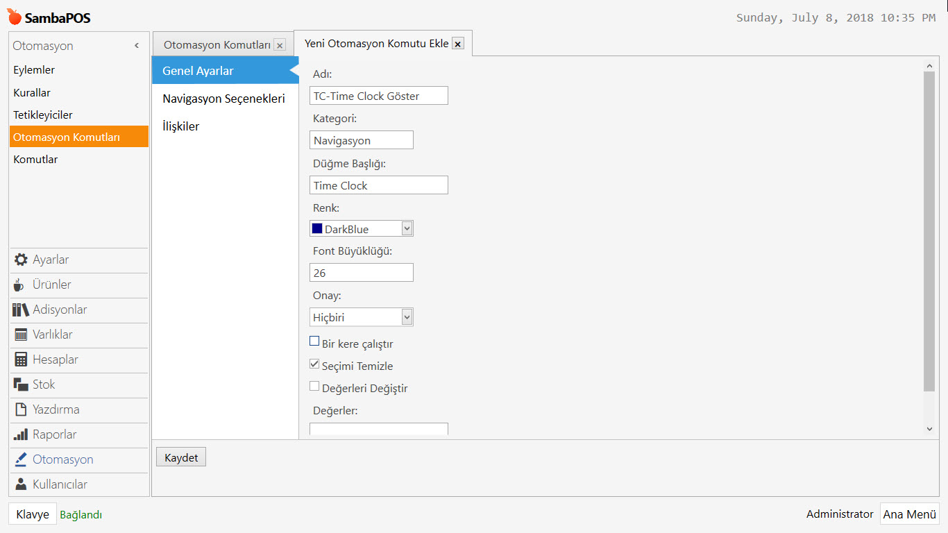 4.14. Time Clock Uygulaması Nasıl Yapılır? – SambaPOS Knowledgebase