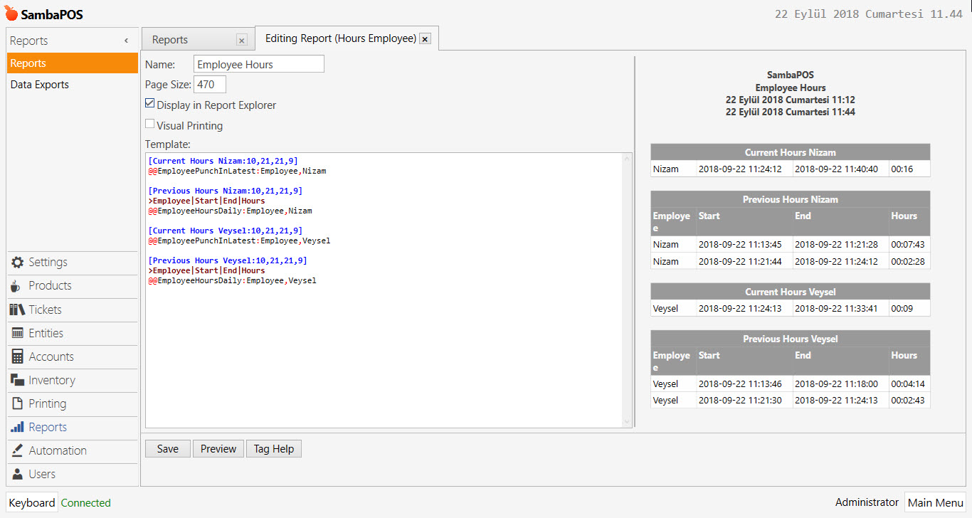 4.14. How to Set Time Clock Implementation? – SambaPOS Knowledgebase