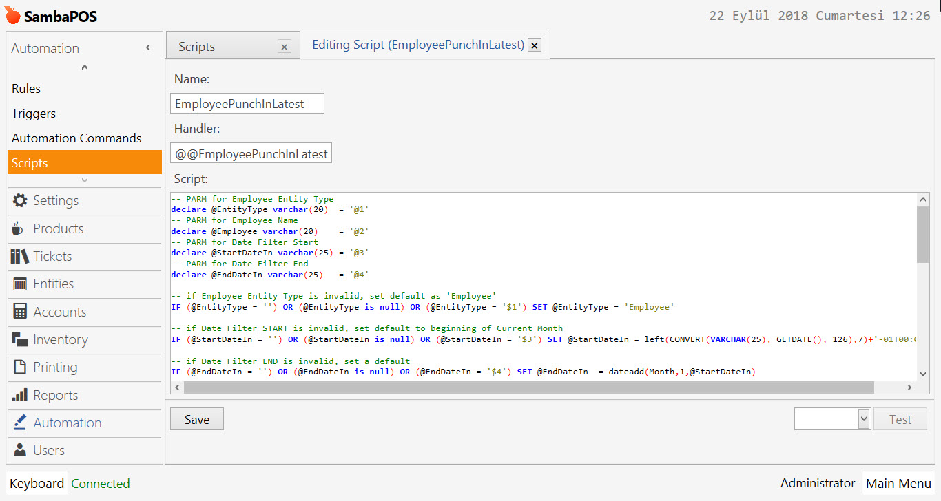 4.14. How to Set Time Clock Implementation? – SambaPOS Knowledgebase