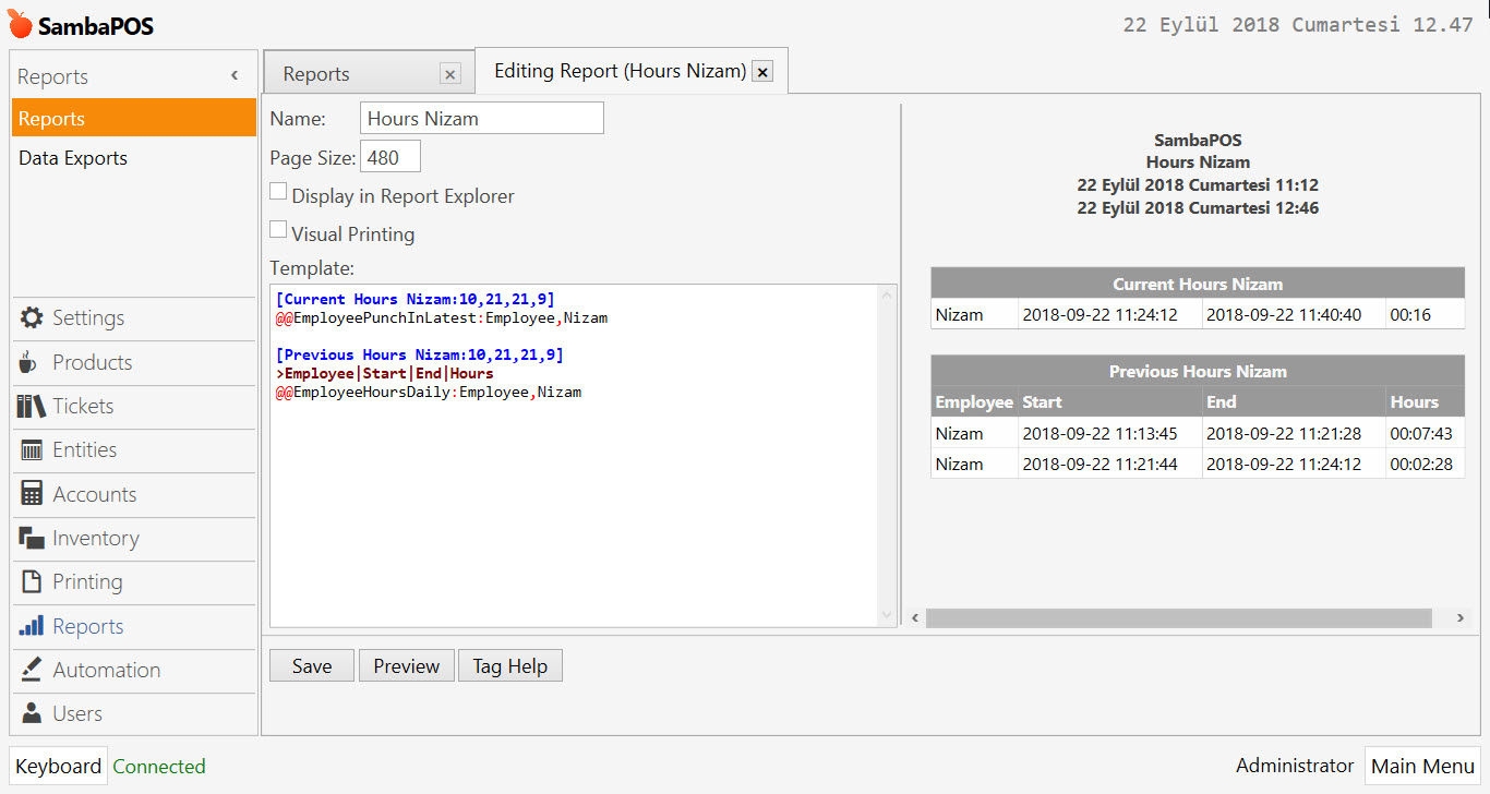 4.14. How to Set Time Clock Implementation? – SambaPOS Knowledgebase