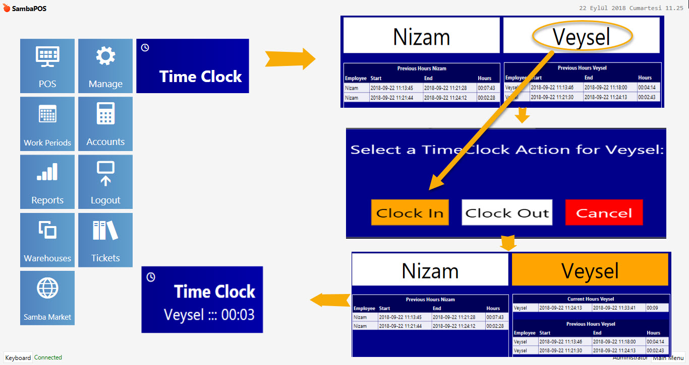 4.14. How to Set Time Clock Implementation? – SambaPOS Knowledgebase