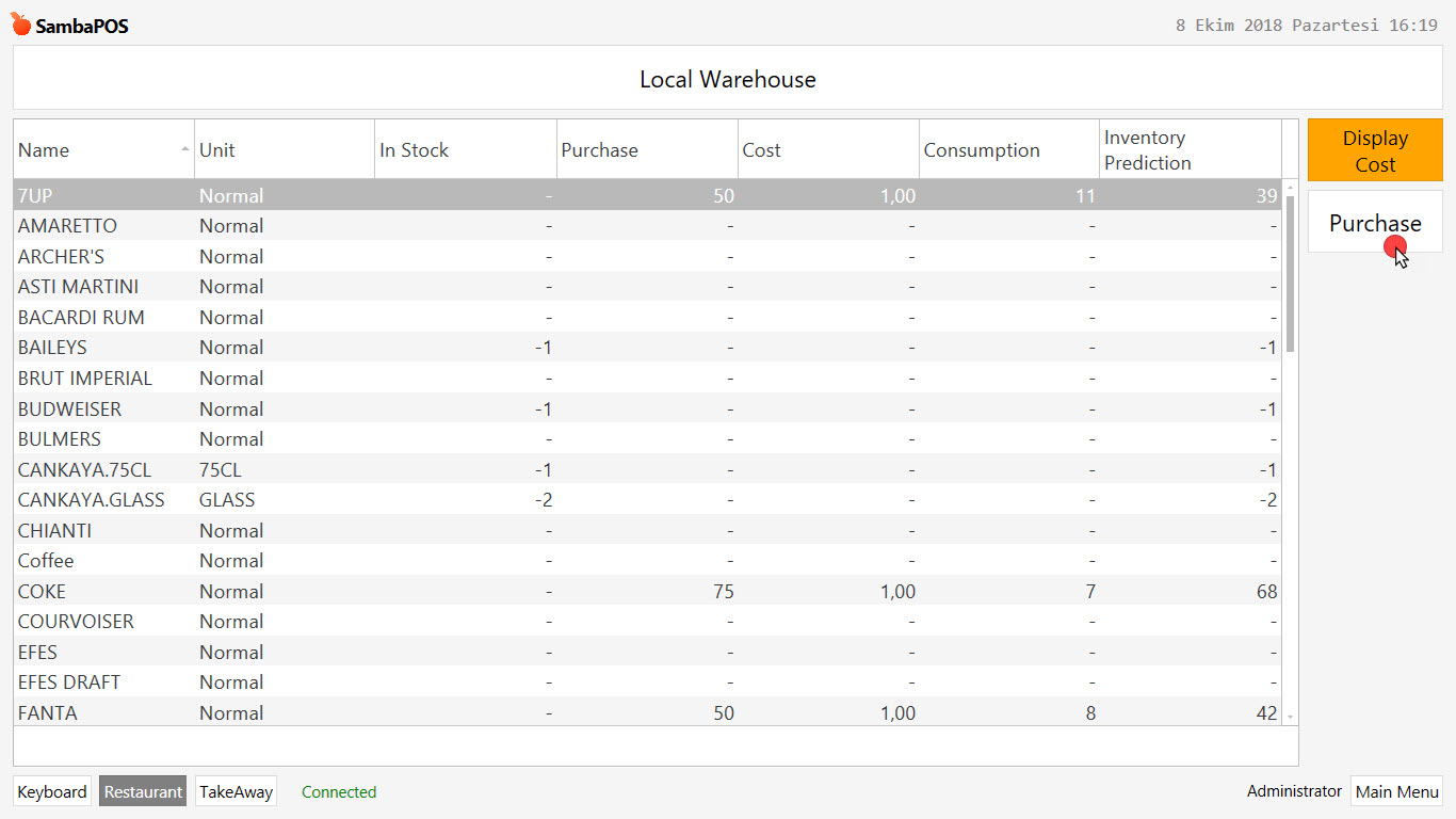4.28. How to Track Stock Level of Items? – SambaPOS Knowledgebase