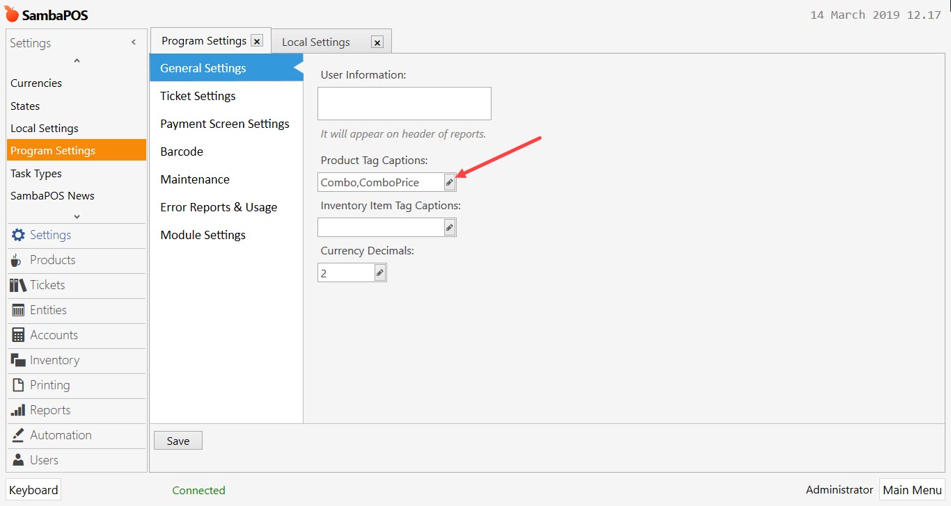 4.43. How to Apply Auto Combo Implementation? – SambaPOS Knowledgebase