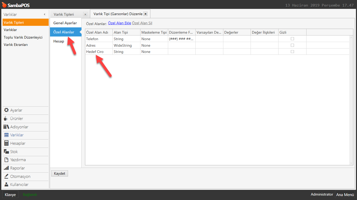 4.47. Garson Hedef Satış Takibi – SambaPOS Knowledgebase