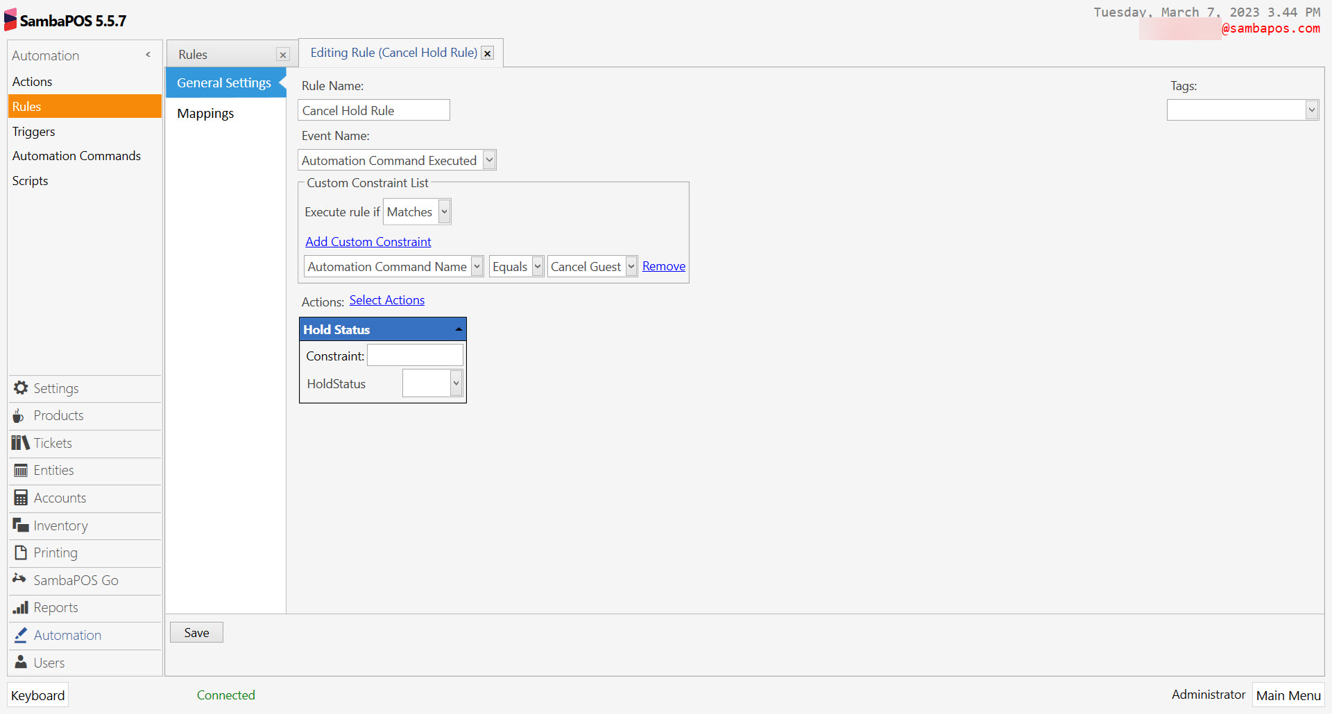 4.67. How to Hold Gifted Ticket – SambaPOS Knowledgebase