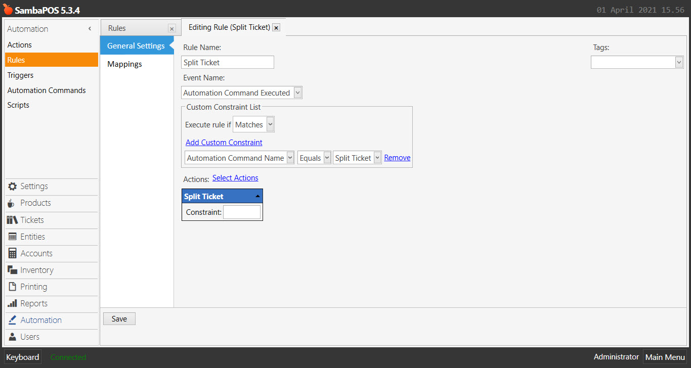 4.64. How to Use Split Ticket Feature – SambaPOS Knowledgebase