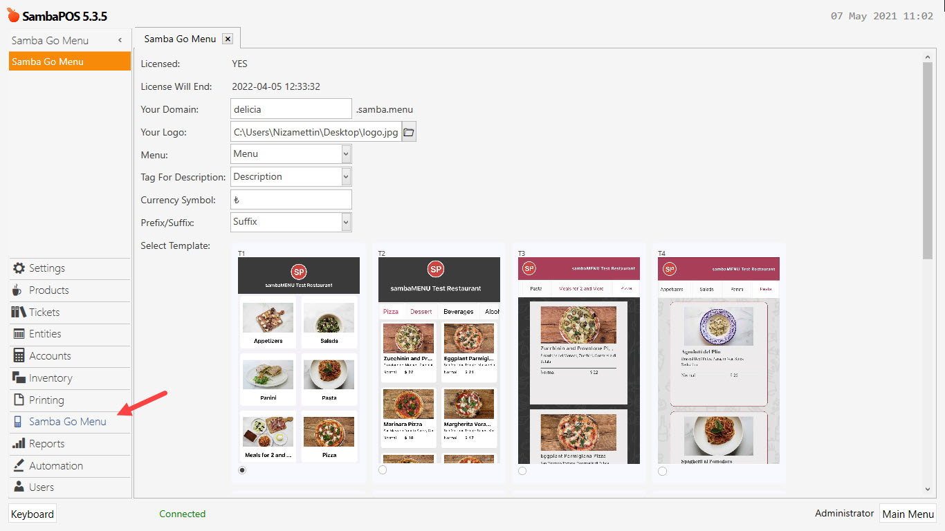 4.68. How to Setup SambaPOS QR Menu – SambaPOS Knowledgebase