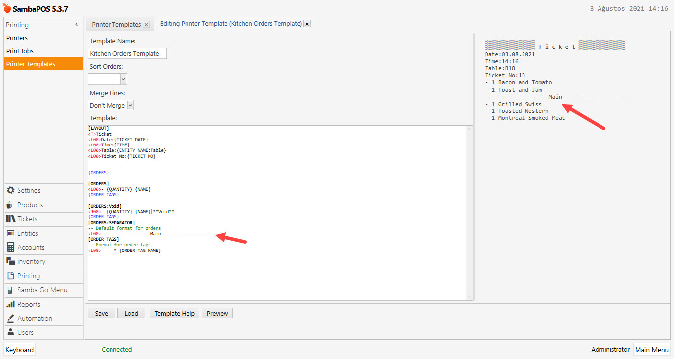 469 How To Add Line Separator Sambapos Knowledgebase
