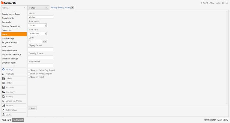 8.9. How to Configure SambaPOS KDS? – SambaPOS Knowledgebase
