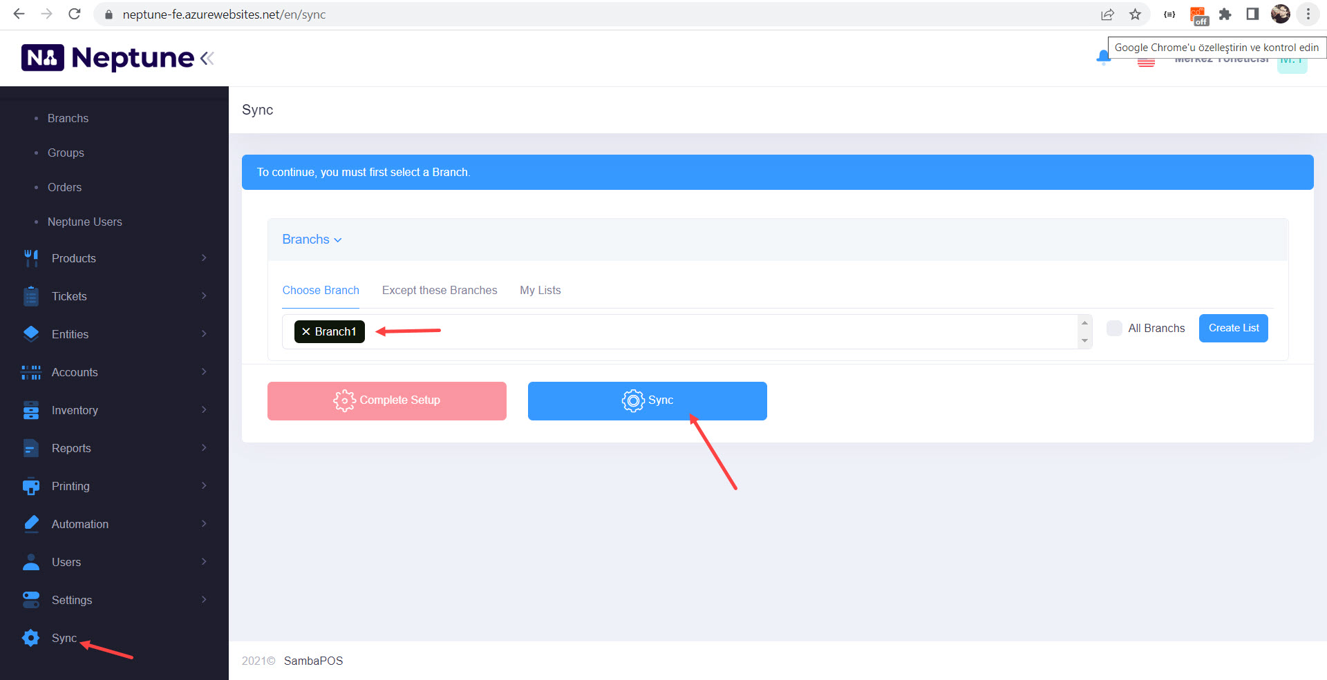 10.1. How to Setup Neptune? – SambaPOS Knowledgebase