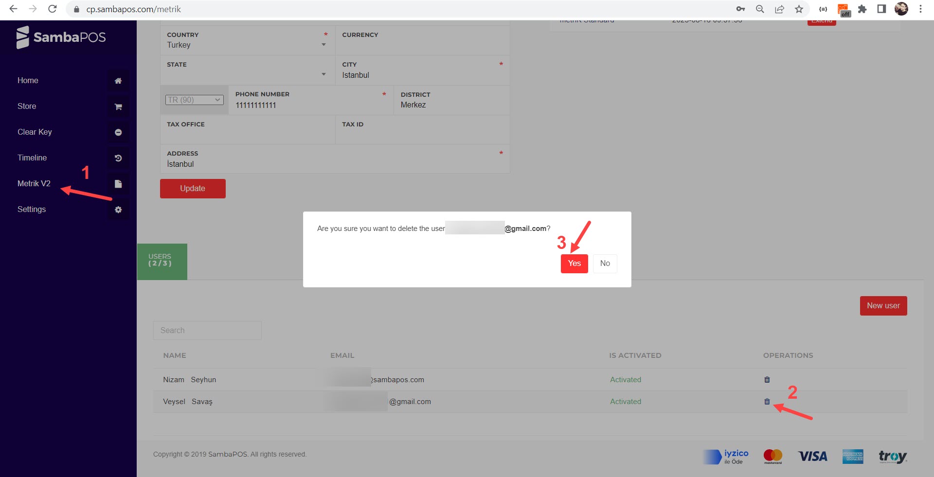 8.11.2. How to Add and Remove User for SambaPOS Metrik V2 – SambaPOS Knowledgebase