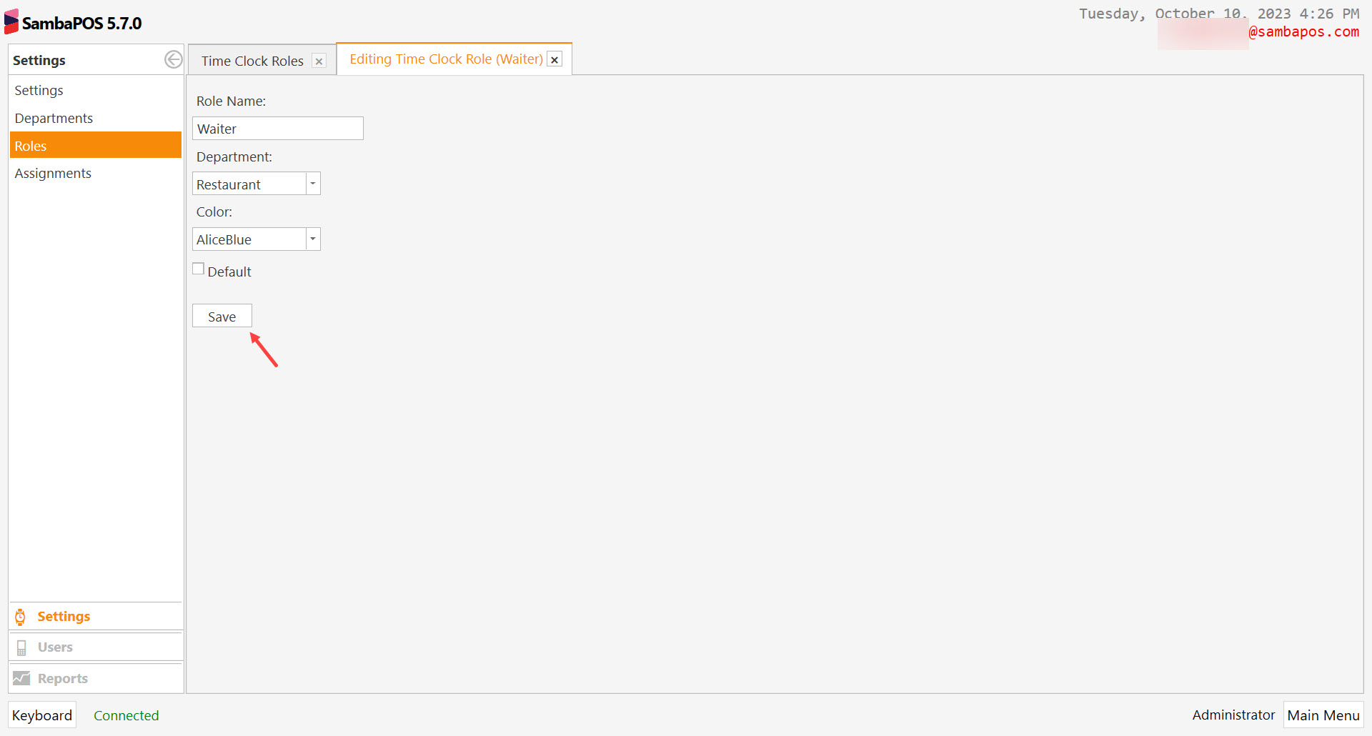 8.13. How to Configure Time Clock Module? – SambaPOS Knowledgebase