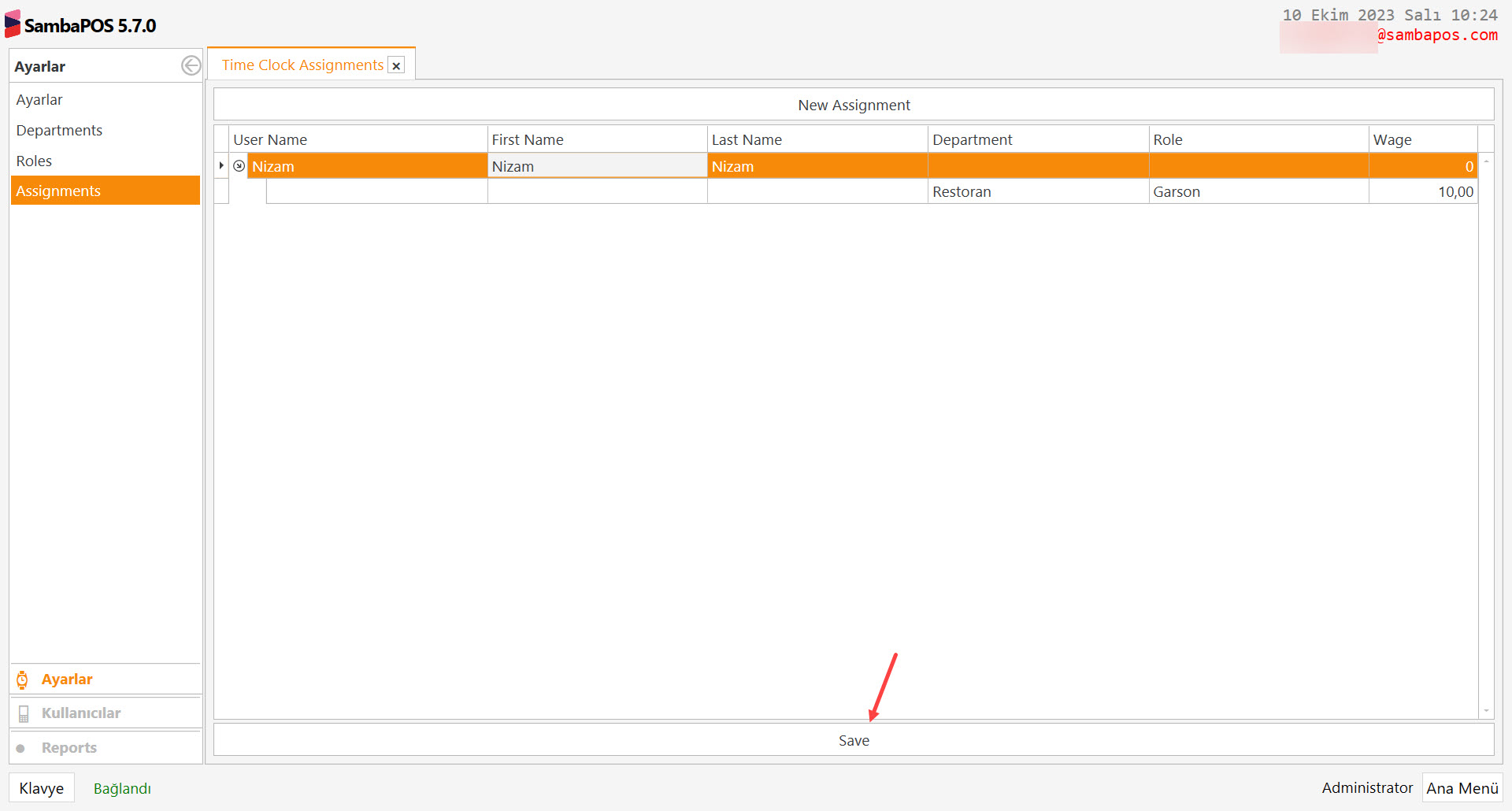 8.13. Time Clock Modülü Nasıl Konfigüre Edilir? – SambaPOS Knowledgebase