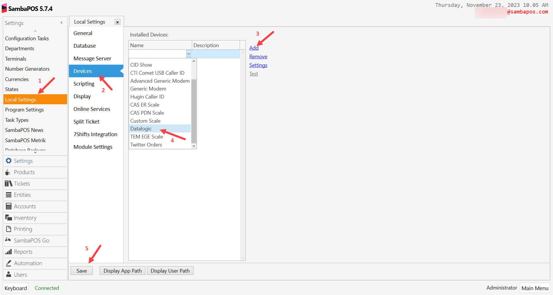 8.16. Datalogic Magellan Scale Configuration – SambaPOS Knowledgebase