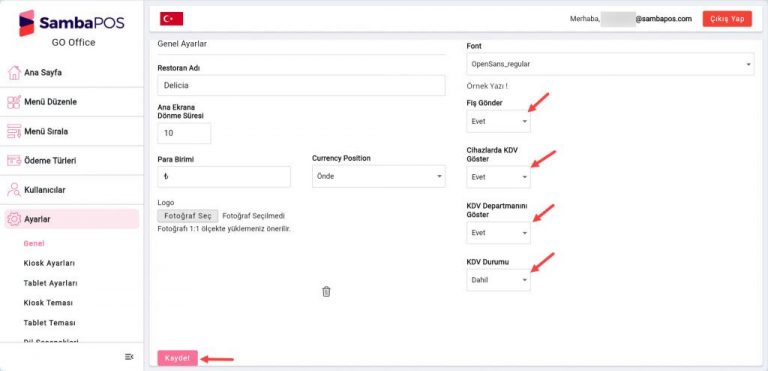 8.15. GO Kiosk V2’nin ÖKC Cihazı ile Kullanımı – SambaPOS Knowledgebase