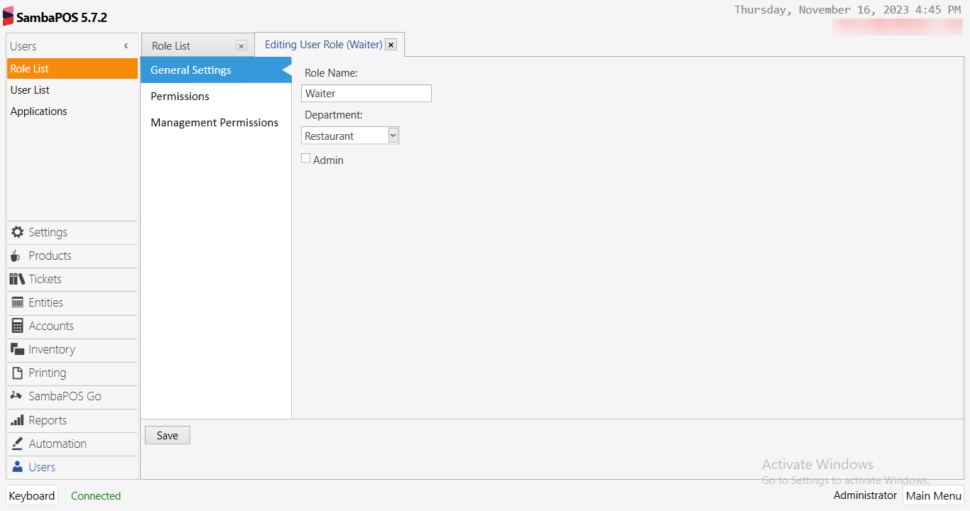 4.88. How to Configure Mark Ticket As Opened? – SambaPOS Knowledgebase