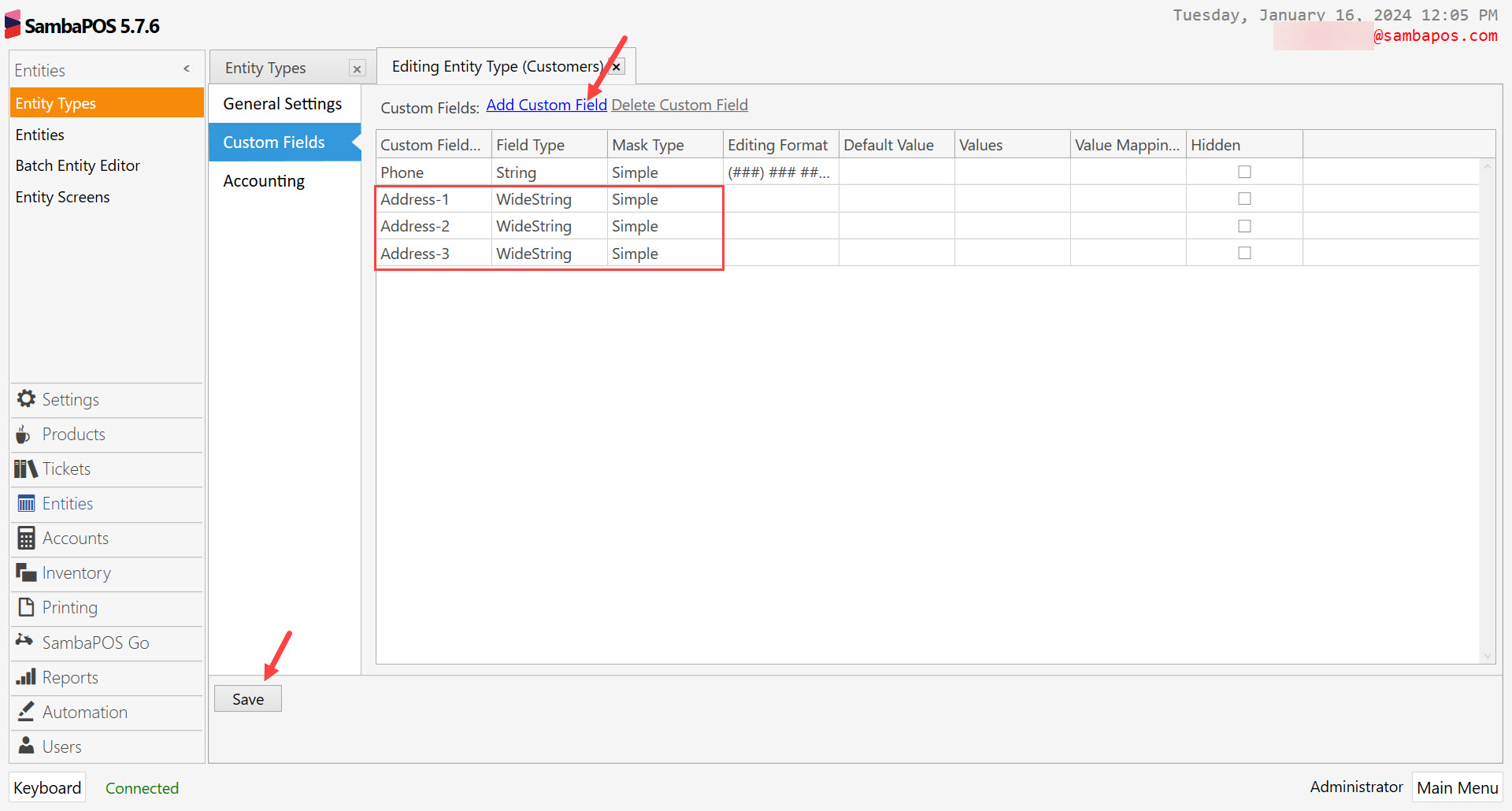 4.48. Defining Multiple Delivery Addresses for Customers – SambaPOS ...