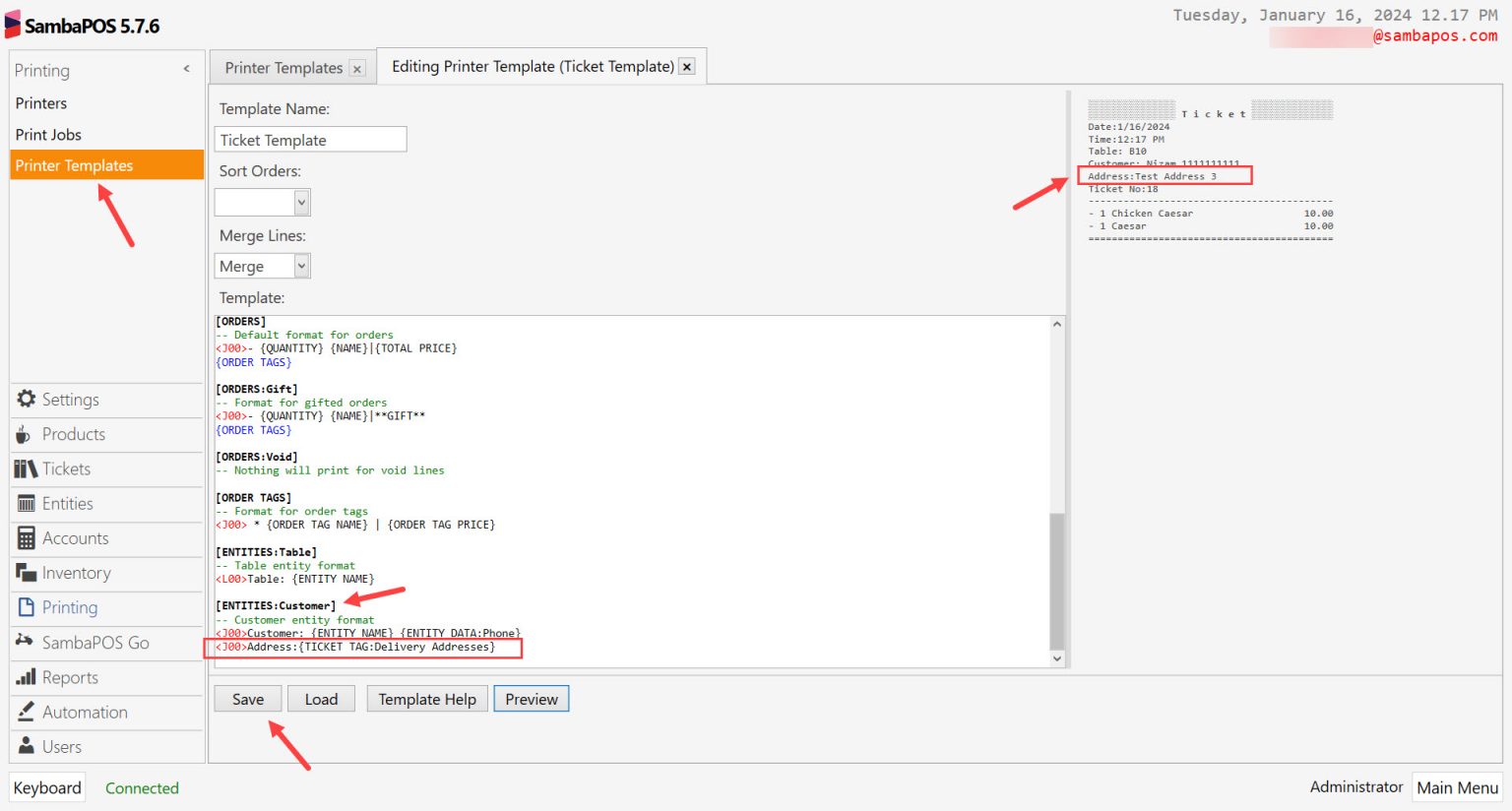 4.48. Defining Multiple Delivery Addresses for Customers – SambaPOS Knowledgebase